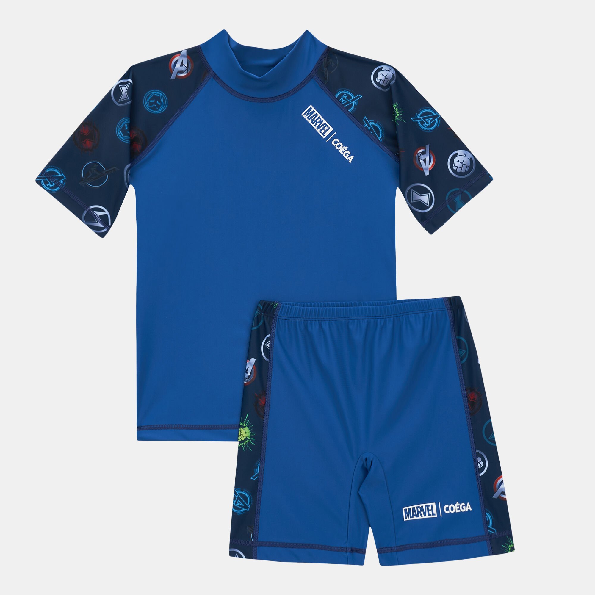 Girls Swimwear Set: Kids 2-Piece Swimsuit in a Fun Logo Design ...